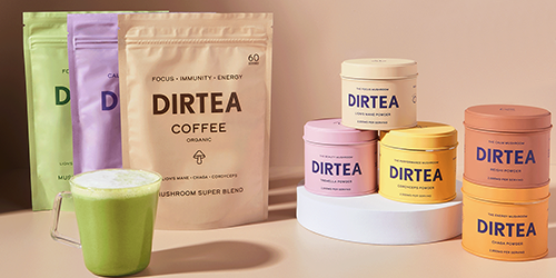 DIRTEA Mushroom Coffee with Lion’s Mane & Pure Powders for Focus