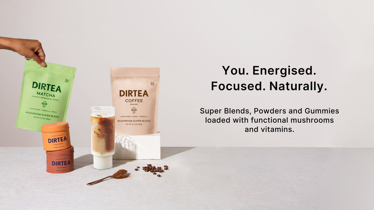 DIRTEA Functional Mushrooms | Shop Mushroom Coffee & Powders